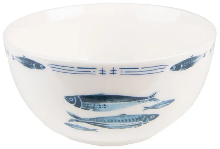 Porcelánová miska na polévku s rybkami Fish Blue – 500 ml