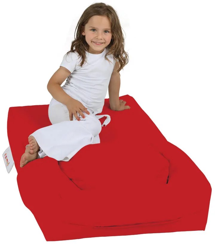 Atelier del Sofa Zahradní sedací vak Kids Single Seat Pouffe - Red, Červená