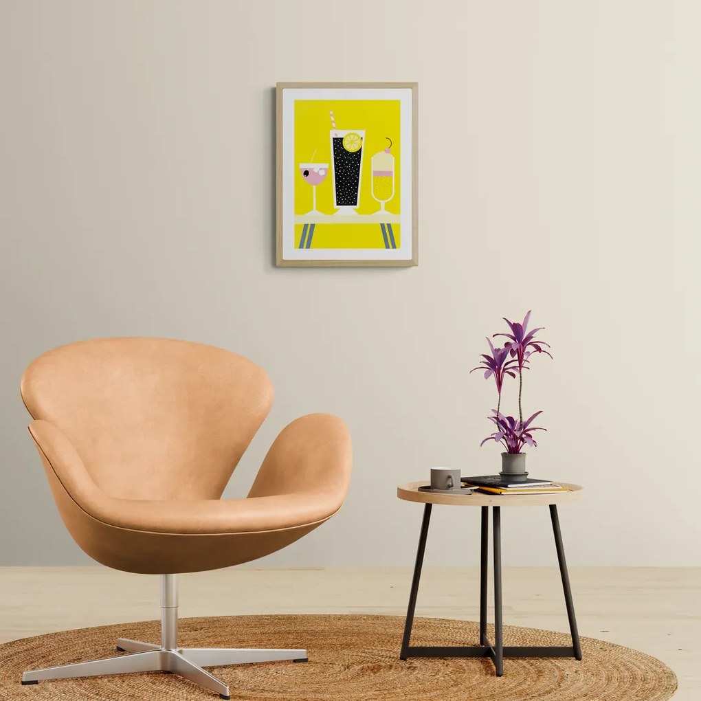 Tereza Marianová | Drinky od maminky Rám: Dubový, Velikost: 60 x 40 cm