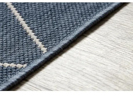 koberec FLAT 48721/591 SISAL 3d kostka modry velikost 160x230 cm | krásné koberce cz