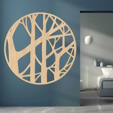 Designová dřevěná dekorace květinový ornament | SENTOP HDF0376