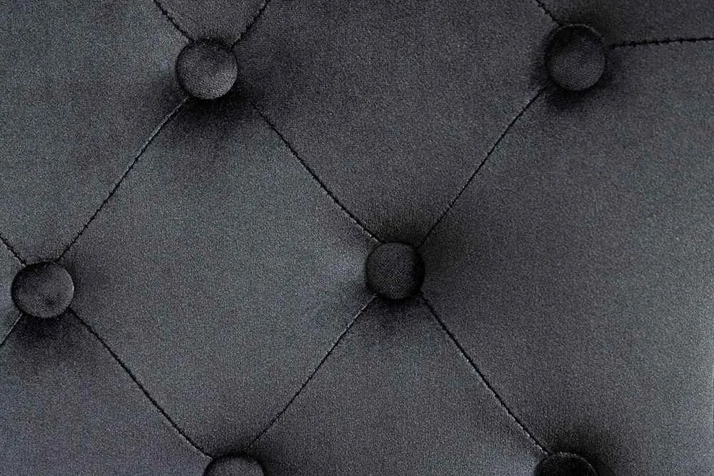 Designová židle Queen černý samet