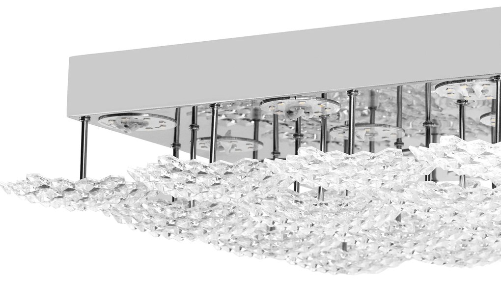 Toolight Toolight, LED stropní svítidlo 38x35cm, 40W, 4000K, 3600lm, MS015-C, chromová, OSW-09627