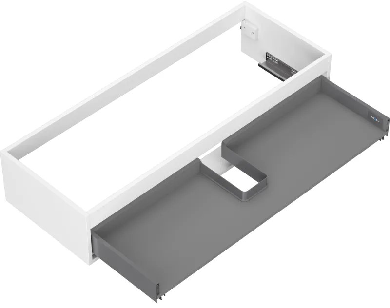 Mexen Box-A, závěsná skříňka 120 cm, 1 zásuvka, bílá matná, 91AX0-1200-235-1-01