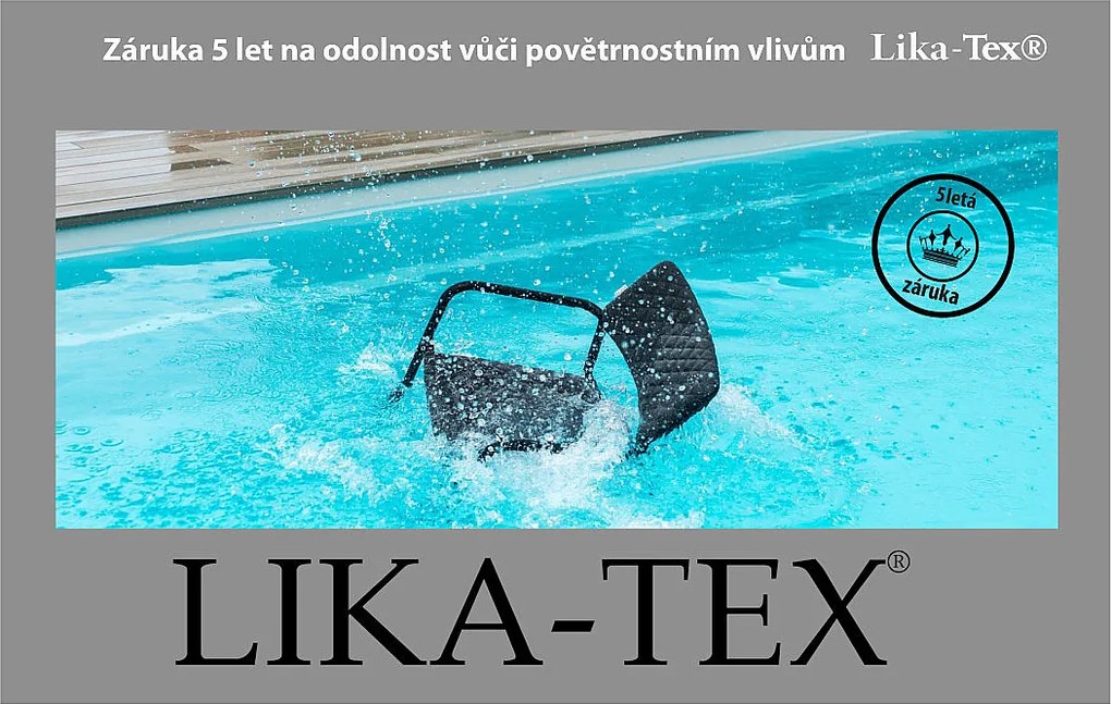 Luxusní hliníkové jídelní křeslo MELIA LIKA TEX (šedá)