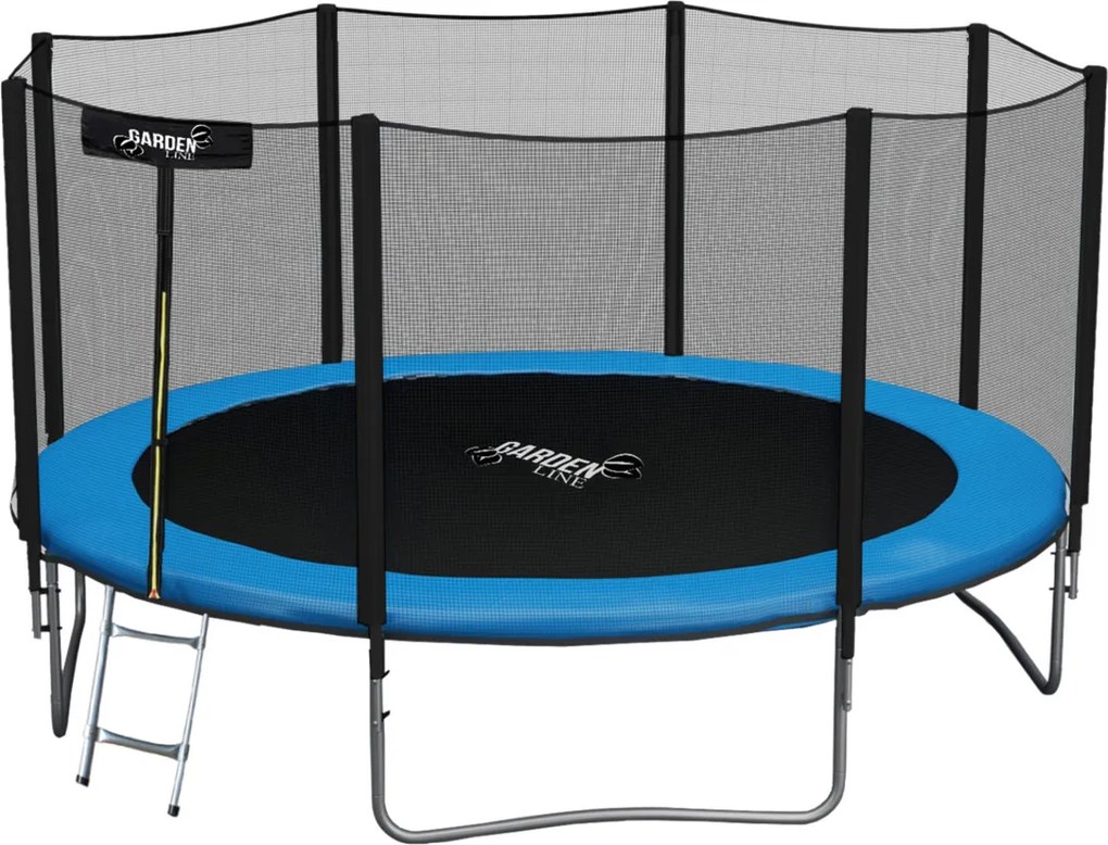 Trampolína s vnější síťkou 374 cm Gardenline - modrá