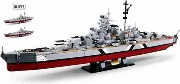 Sluban ModelBricks M38-B1102 Bitevní loď Bismarck 2v1 / LEGO - kompati