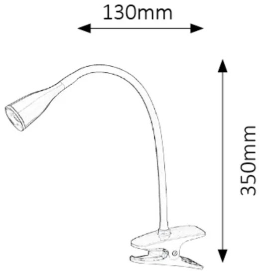 Rabalux 4195 - LED Stolní lampa s klipem JEFF 1xLED/4,5W/230V modrá