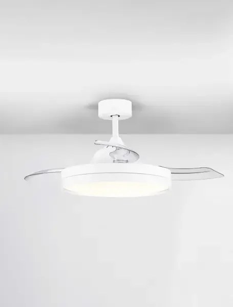 LED bílé designové stropní svítidlo Nevma s dálkovým ovládáním