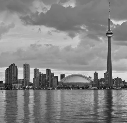 Luxusní vliesové fototapety Toronto - černobílé, rozměr 279 cm x 270 cm