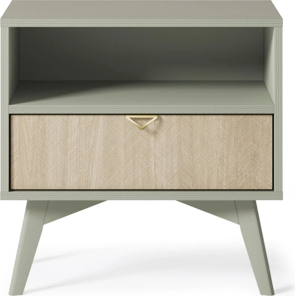 PSK Noční stolek NATURAL, Eukalyptus/Scandi 54 cm