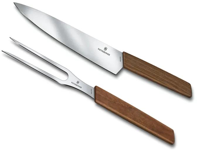 VICTORINOX Swiss Modern sada kuchařský nůž a vidlička na maso