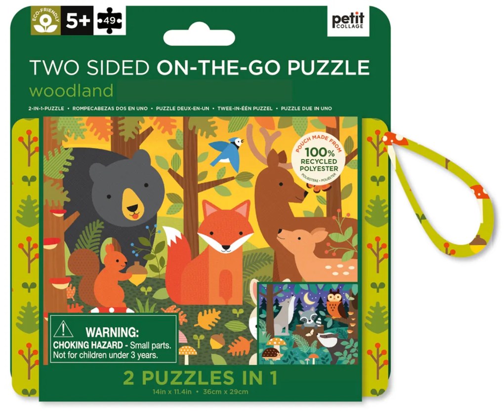 Petit Collage Puzzle 2v1 lesní zvěř