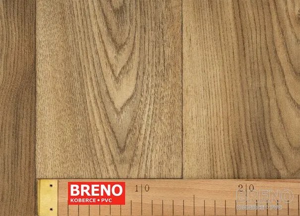 Breno PVC SMARTEX Sugar Oak 634D - tmavé dřevo, šíře 100 cm