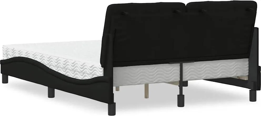 Postel s matrací černá 120 x 200 cm textil 3310729