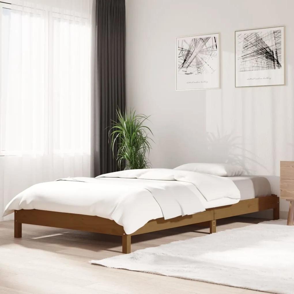 vidaXL Stohovatelná postel 80 x 200 cm masivní borovice [820400] Barva: Bílá