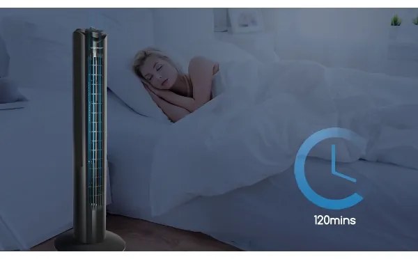Aigostar - Sloupový ventilátor 45W/230V černá