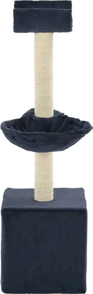 Škrabadlo pro kočky se sisalovými sloupky 105 cm modré 170627