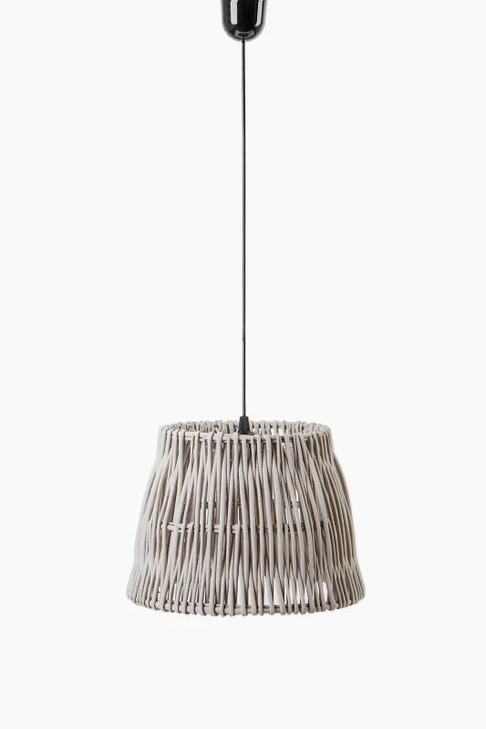 Závěsné svítidlo LINE | Ø36x24cm, proutí / šedá | Planta Design (LYP1601G)