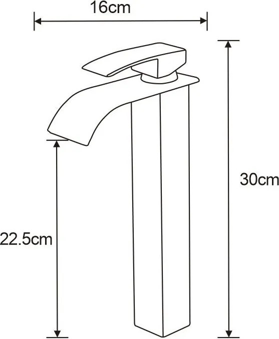 Mexen Aries, vysoká umyvadlová baterie, chromová, 744810-00