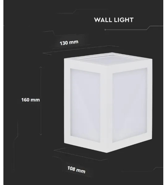 LED Venkovní nástěnné svítidlo LED/12W/230V 3000K IP65 bílá