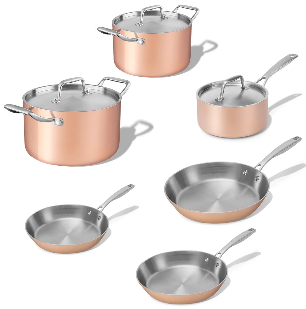 Elmich Kompletní sada měděného nádobí Tria Copper 6 ks