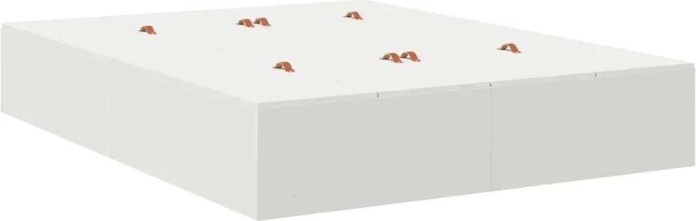 Rám postele s úložným prostorem s úložištěm Bílá 140 x 200 cm 3335373