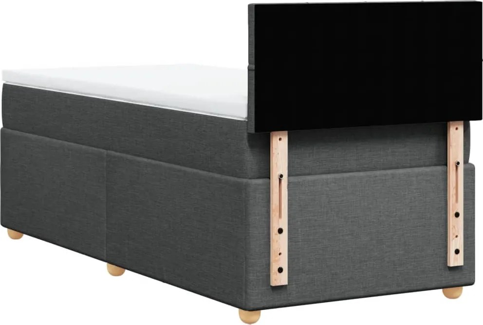 Box spring postel s matrací tmavě šedá 90x190 cm textil 3286536