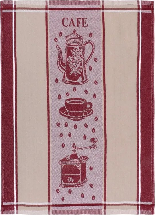 Bellatex Kuchyňská utěrka 1 ks Červená 50x70 cm