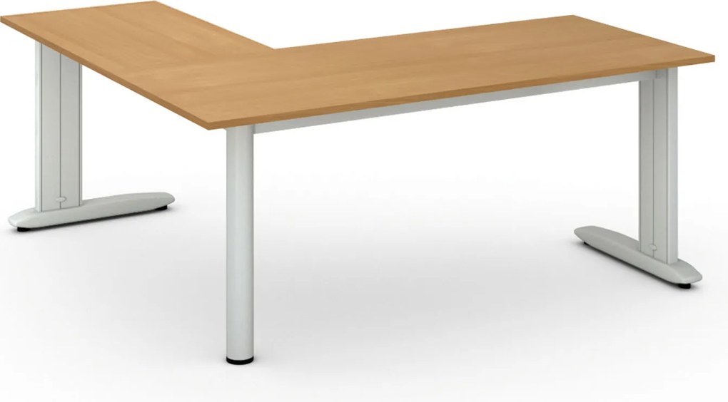 Rohový kancelářský stůl PRIMO FLEXIBLE, 180x180 cm, buk