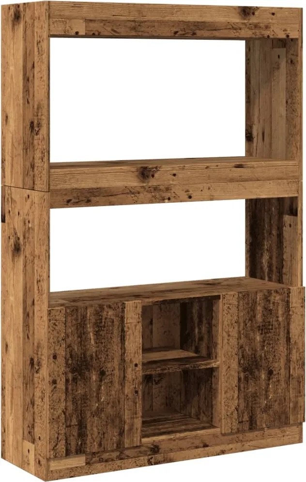 Skříň highboard old wood 92 x 33 x 140 cm kompozitní dřevo 3309616