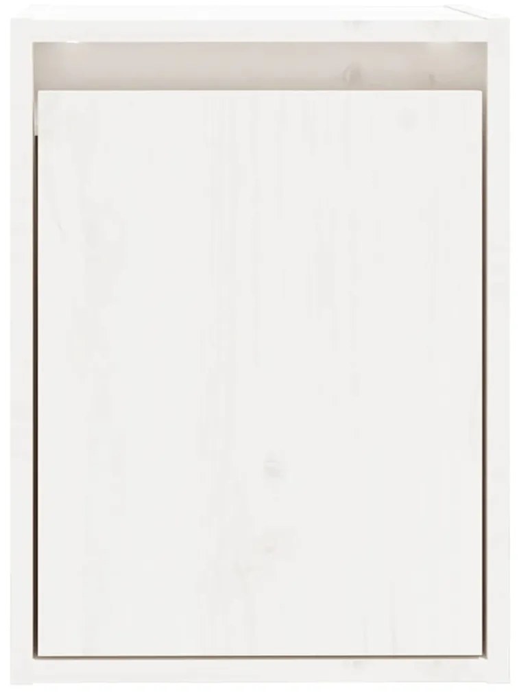 Nástěnná skříňka bílá 30 x 30 x 40 cm masivní borové dřevo - Default Title