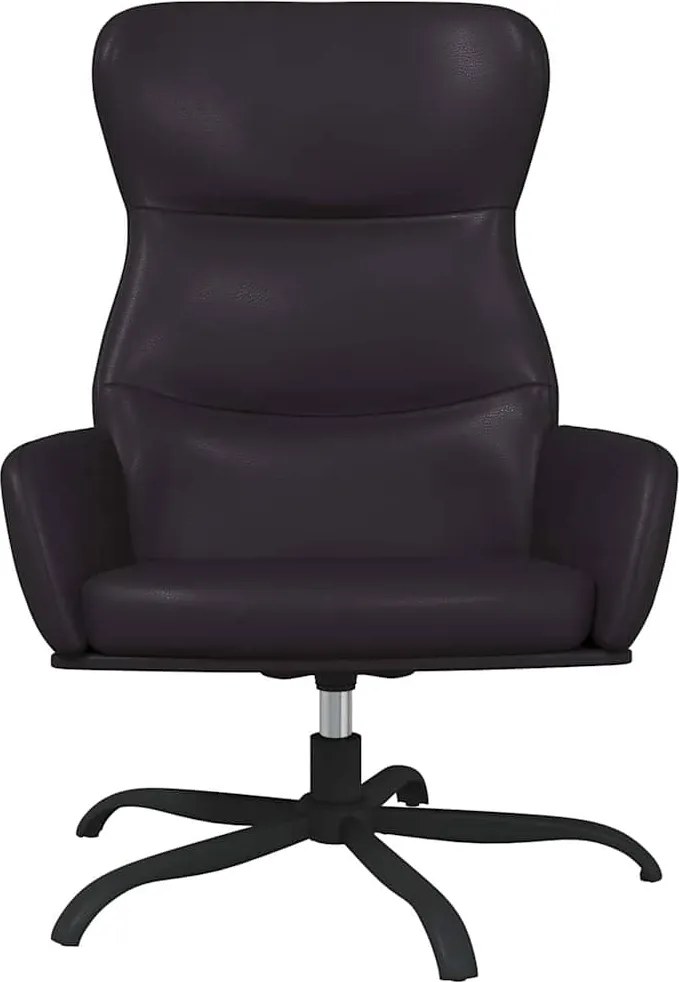 Relaxační křeslo černé umělá kůže 341084
