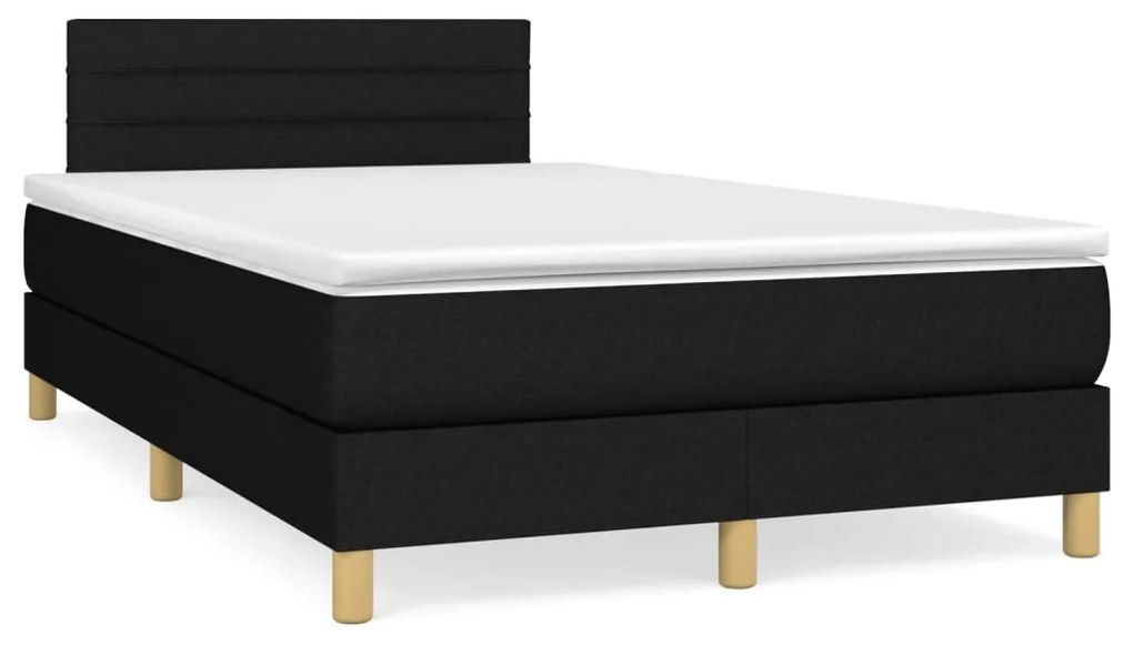 Box spring postel s matrací černá 120x190 cm textil 3269781