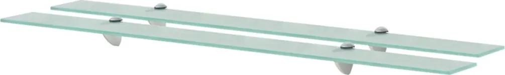 vidaXL Plovoucí police 2 ks sklo 100 x 10 cm 8 mm [3051501] Barva: Bílá