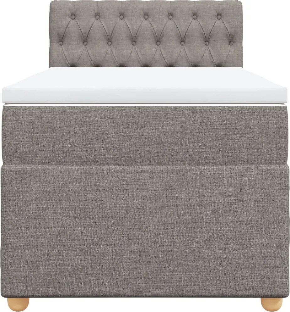 Box spring postel s matrací taupe 100 x 200 cm textil 3286602