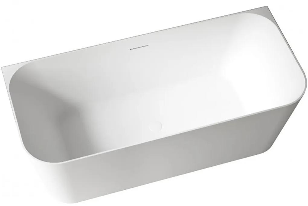 CERANO - Volně stojící akrylátová vana Eleganza - bílá lesklá - 170x75 cm