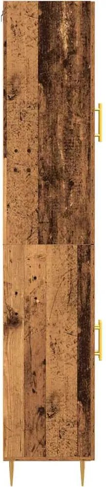 Vysoký bufet 2 ks Staré dřevo 69,5 x 34 x 180 cm 3334346