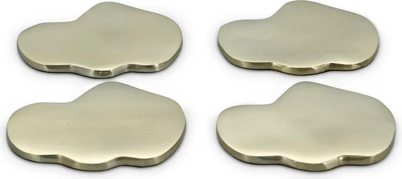 Kovové podtácky v sadě 4 ks ve zlaté barvě Charm – S|P Collection