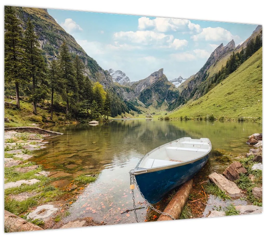 Obraz - Seealpsee, jezero Švýcarska (70x50 cm)