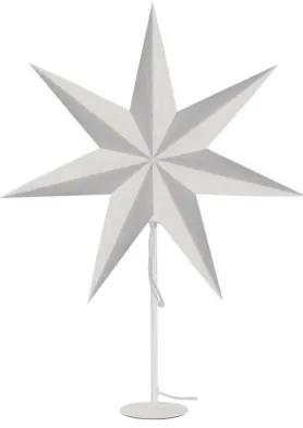 Svícen na žárovku E14 s papírovou hvězdou bílý, 67x45 cm, vnitřní