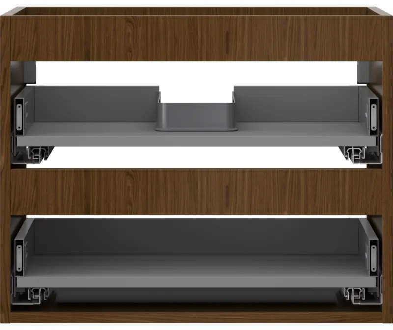 Mexen Box-A, závěsná skříňka 60 cm, 2 zásuvky, ořech, 91AX0-0600-470-2-86