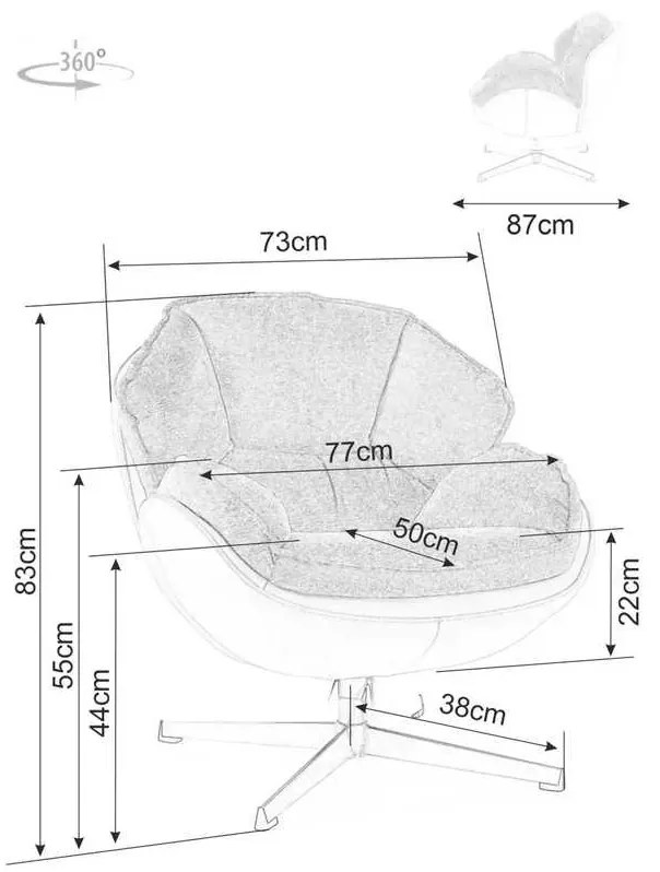 Křeslo Navarre, béžová