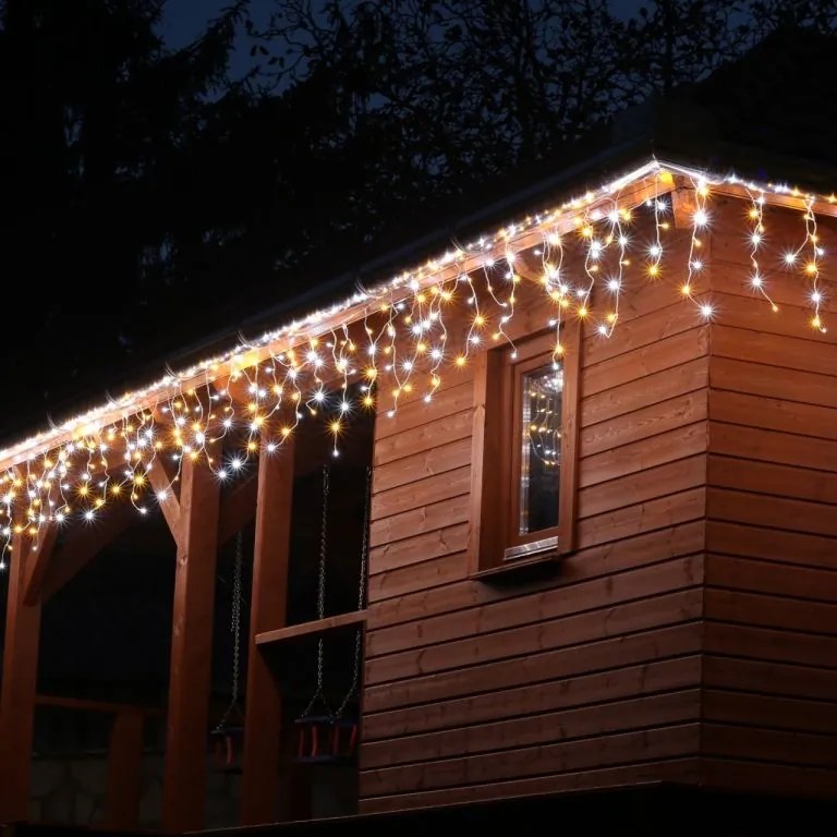 VOLTRONIC světelný déšť - 400 LED, teplá/studená bílá