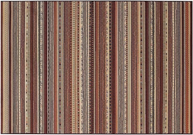 Moderní exkluzivní koberec ETNO NOBLES pruh červený 200x290