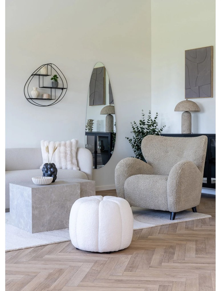House Nordic Pouf PAISLEY bílý