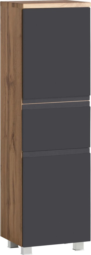 XXXLutz MIDI SKŘÍŇKA, šedá, dub wotan, 40/130/35 cm Held - Online Only koupelnové skříňky - 000307016823