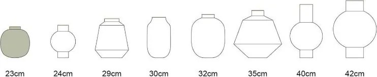 Pip Studio velká kovová váza 23 cm, světle modrá (Kovová váza ve světle modré barvě )