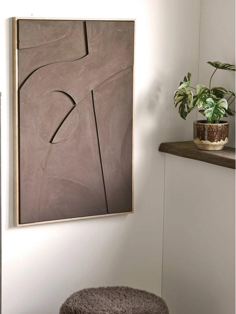 House Nordic Nástěnná dekorace ISABELLA II hnědá 60×90 cm 4991022