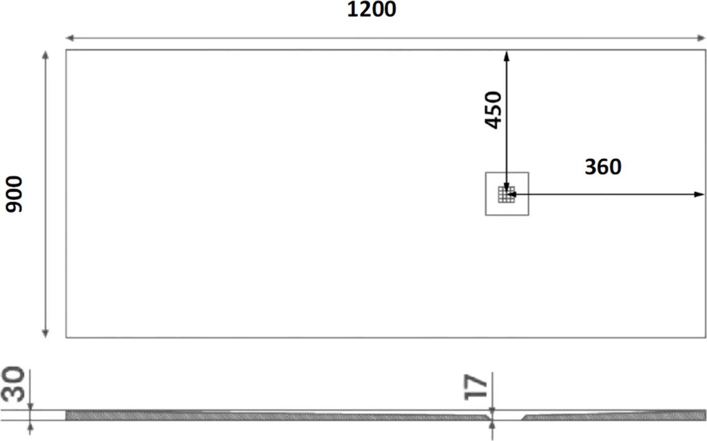 Gelco MITIA 120 x 90 x 3 cm PMB12090 sprchová vanička bílá profilovaná Koupelny Bernold